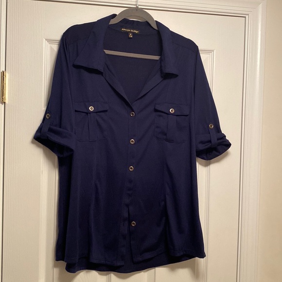 Always Indigo | Tops | New Always Indigo 34 Length Sleeve Topsize X ...